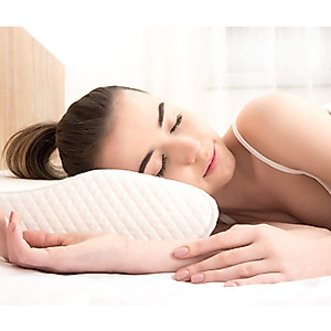 EPABO Contour Memory Foam Pillow Orthopedic Sleeping Pillows, Ergonomic Cervical Pillow for Neck Pain - for Side Sleepers, Back and Stomach Sleepers, Free Pillowcase Included (Firm & Queen)