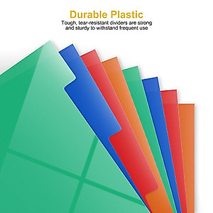 ABC life Zipper Binder with 8 Insertable Plastic Dividers, Document Folder 3 Ring Binder,Retractable Handle, Perfect for School,Project Organization, Holds 300 A4/Letter Size Papers,Black Transparent