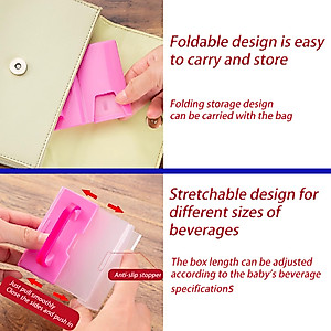 ARTICHIC Baby Pouch Holder No Squeeze、Baby Pouch Holder No Spill 、Pouch Food Pouches、Juice Box Holder - Anti-Squeeze Yogurt Pouch Reusable Toddler Essentials 2 Pack