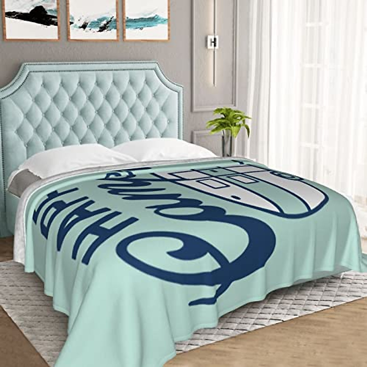 Plush Air Conditioning Throw Blanket, Camping Ultra-Soft Cozy Plush Blankets for Bed Couch Chair Office Living Room 50"x40".