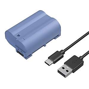 SMALLRIG EN-EL15C 2400mAh Camera Battery for Nikon Zf / Z8 / Z7 / Z6, USB-C Fast Charging Rechargeable Camera Battery for Z7 II, Z6 II, Z5, D850, D810, D810A, D780, D750, D610, D500, D7500-4332