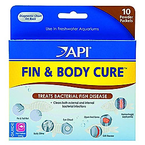 API 2 Pack of Fin and Body Cure Freshwater Fish Powder Medication, 10-Count Per Pack