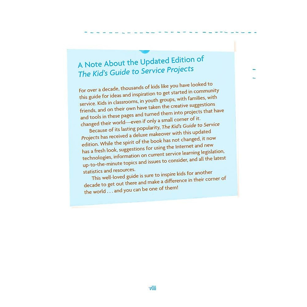 The Kid's Guide to Service Projects: Over 500 Service Ideas for Young People Who Want to Make a Difference