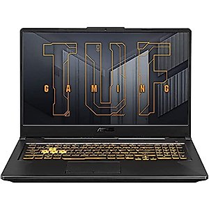 ASUS 2022 TUF FX706 Gaming Laptop 17.3” 144Hz FHD IPS Display Intel 6-Core i5-11260H 32GB DDR4 2TB NVMe SSD NVIDIA GeForce RTX 3050 4GB GDDR6 WiFi AX BT 5.2 RJ45 USB-C Backlit Windows 11 w/USB