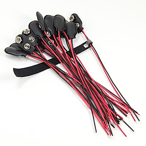 9V Battery Connectors, Ancable 10-Pack I Type 9 Volt Battery Wire Clip Snaps Connector