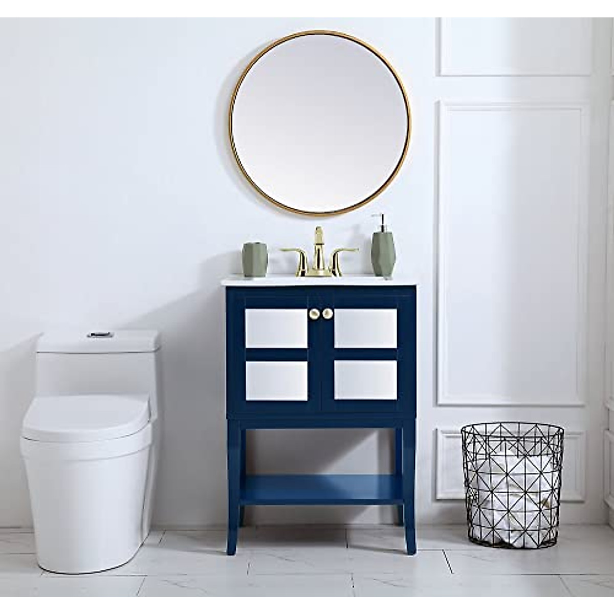 Elegant Kitchen and Bath 24 inch Bathroom Vanity Cabinet - Blue