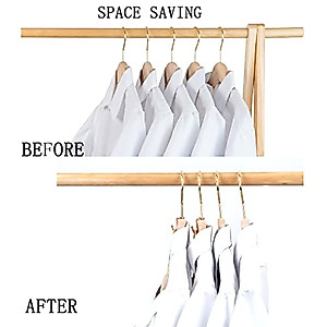 KOOBAY Clothes Hanger 72Pcs Connector Hooks Stable Hanger Rose Gold Metal Outfit Hangers Extender Clips Mini Cascading Hanger Hooks