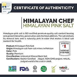 Himalayan Chef Pink Himalayan Salt, Fine Grain - 1 lbs (1 Pound Bag)