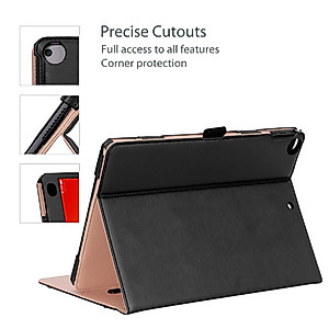 ProCase for iPad 10.2 Inch Case 2021 9th Generation/2020 8th Generation/2019 7th Generation iPad Case, Leather Vintage Stand Folio Cover Protective Case for 10.2" iPad 9th Gen/8th Gen/7th Gen -Black