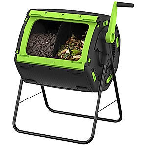 MAZE 48 Gallon Geared Two Compartment Compost Tumbler