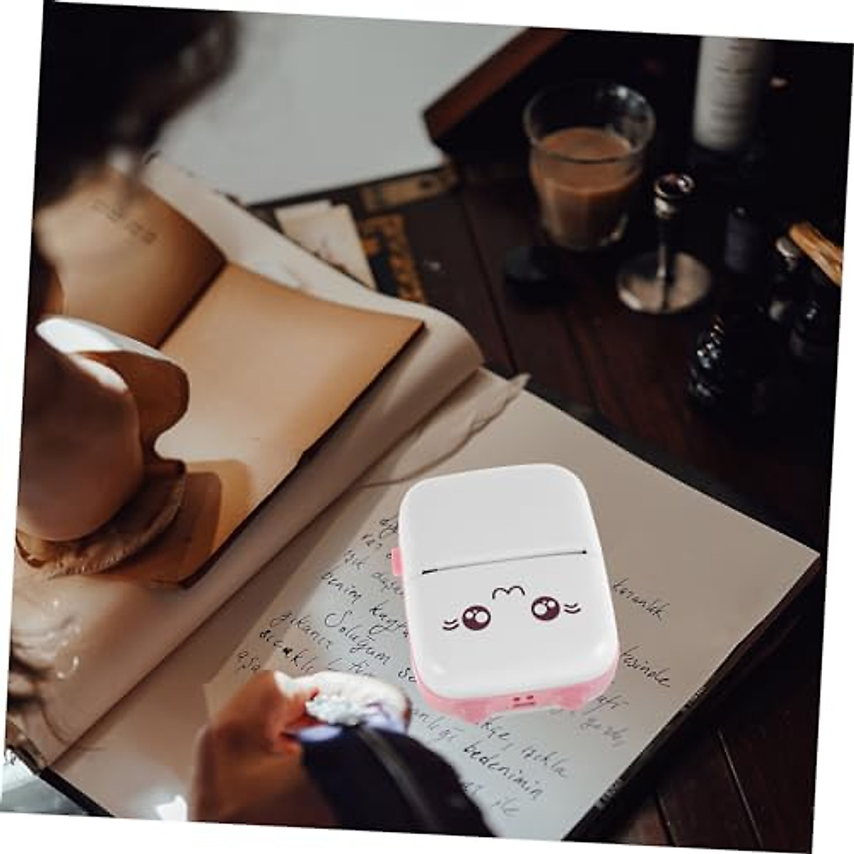 NUOBESTY 1 Set Sticker Printer Picture Printer Pocket Photo Printer Wrong Question Printer Connect Printer Small Printing Machine Color Printer Printing Tool Abs Pink