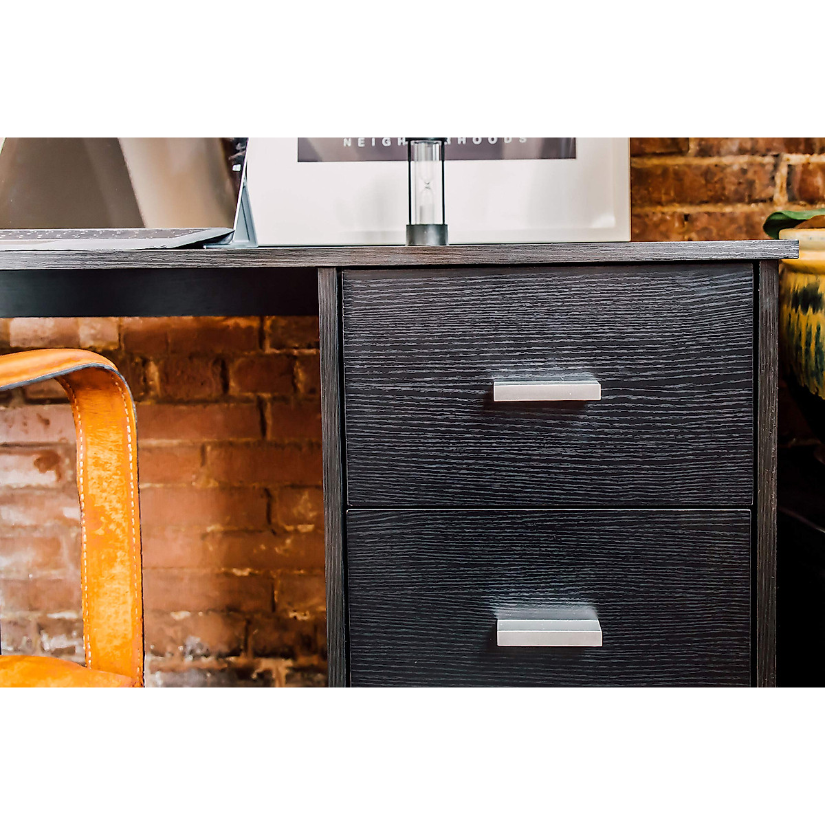 OneSpace Monroe 3 Shelve Computer Desk, Black