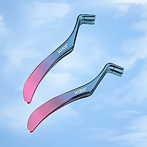 KISS Falscara Applicator, Precision Eyelash Clusters Placement, Mistake-Proof Eyelash Wisps Tweezer, Lash Tool For False Eyelash Extensions Look, Includes 1 Patent Pending Applicator