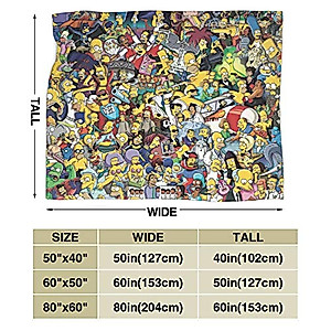 YTBHG Blanket Flannel Soft Micro Fleece Blanket for Bedding Couch Sofa Warm Throw Blanket for Room A Great Gift for Christmas Halloween 60"x50"