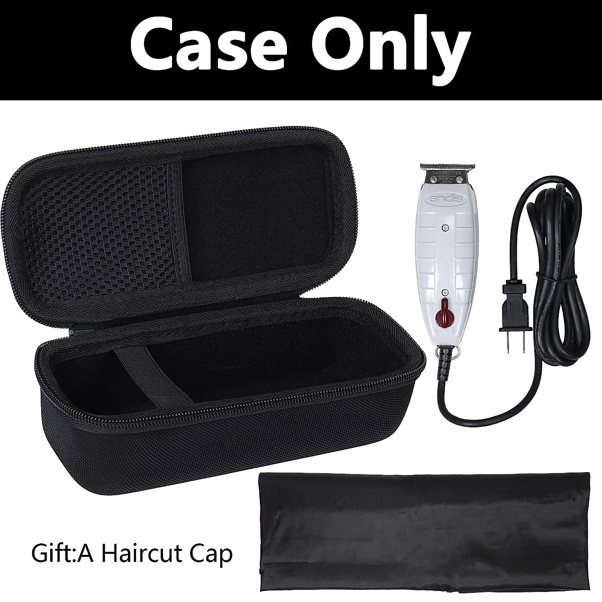 Aenllosi Hard Case Replacement for Andis 04710/04603/04775 Go Professional Outliner II Square Blade Trimmer (only case) Black