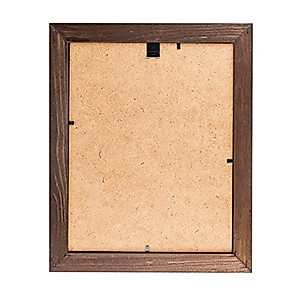 Rustic Wooden Picture Frame 11x14 Inch - Natural Solid Eco Distressed Wood for Wall Mounting Photo Frame - Brown Wenge