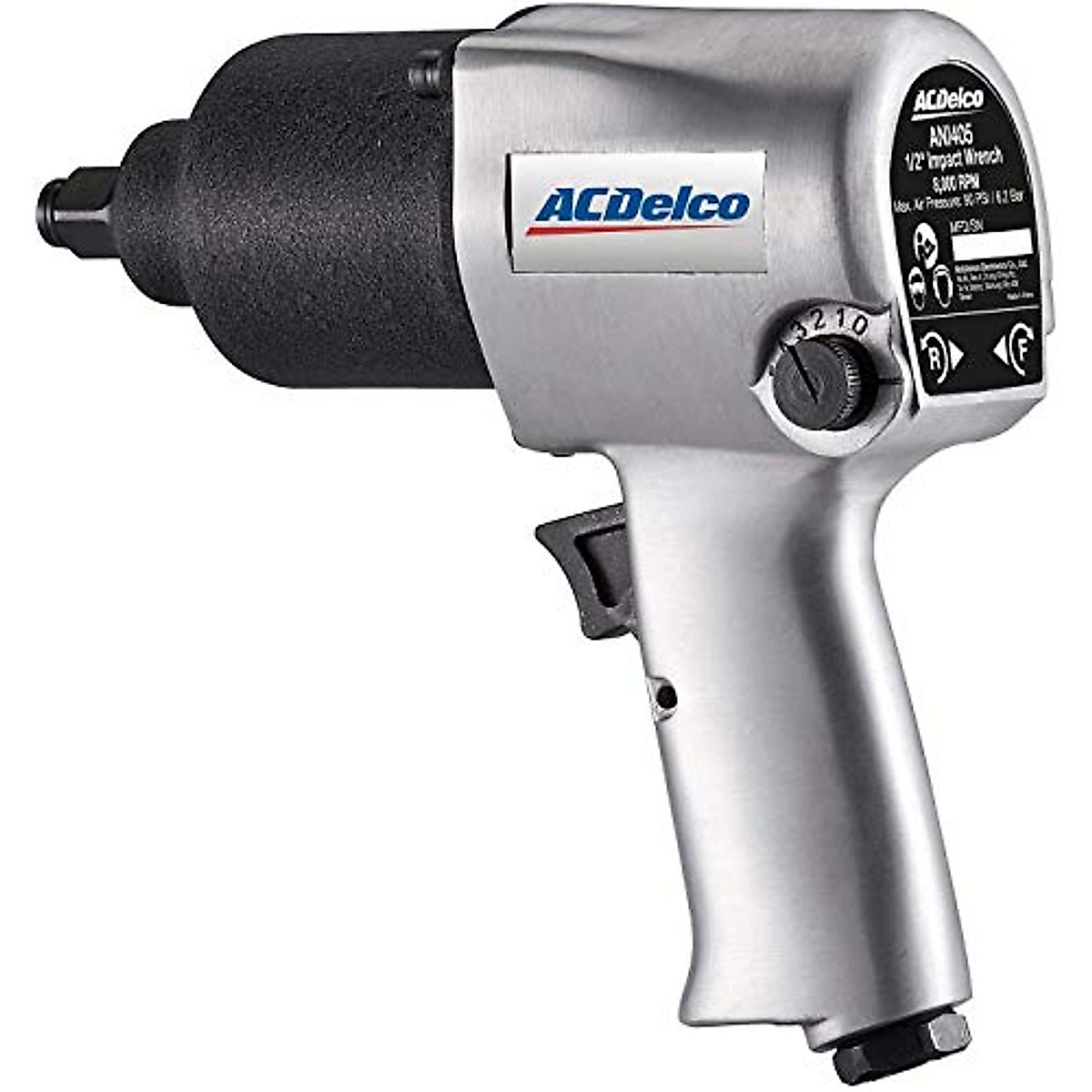 ACDelco ANI405A-NK1 Pneumatic Heavy Duty Twin Hammer ½” 5-Speed Impact Wrench & 3/8” Ratchet Wrench Combo Tool Kit