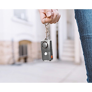 ARMADILLO DEFENSE Gray Pepper Spray and Personal Alarm Key Chain Bundle (2 Pack) for Protection and Self Defense, Safeguard for Women and Men, Tear Gas and Panic Button