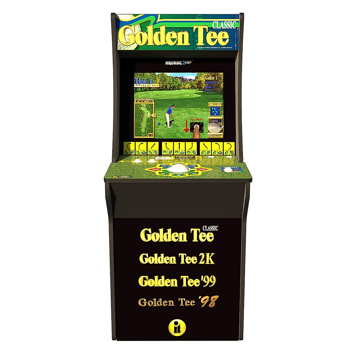 Arcade 1Up Golden Tee Classic Arcade with Riser, 5ft