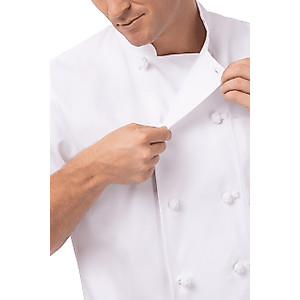 Chef Works Men's Tivoli Chef Coat, White, Small