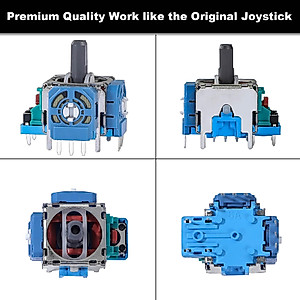 IKPEK 6 Pack Analog 3D Joysticks Replacement for PS5 Controller, Joysticks Part with Repair Screwdriver Kit for Playstation 5 DualSense Controller