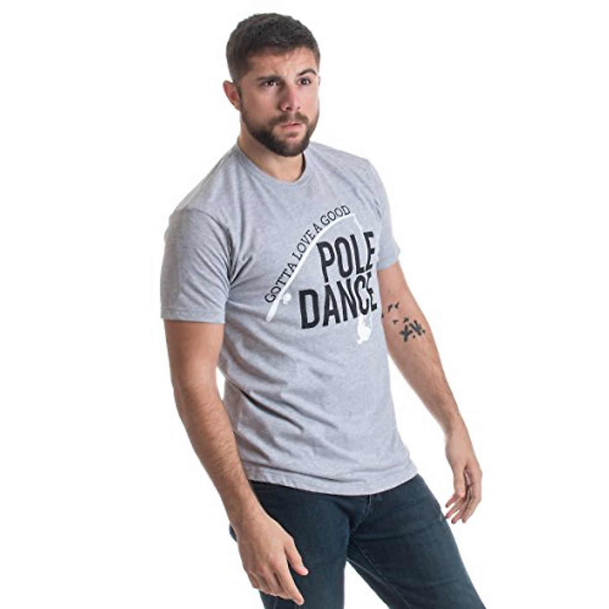 Gotta Love a Good Pole Dance | Funny Fishing Pole Humor Fisherman Unisex T-Shirt-(Adult,3XL) Sport Grey