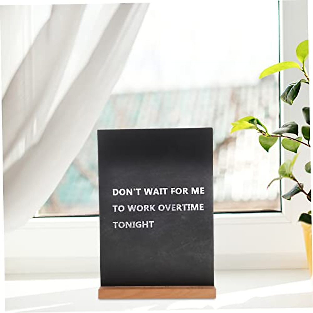 STOBOK 1 Set Dinning Table Decor House Decorations for Home Booth Wooden Chalkboard erasable Small Blackboard Note Board Wooden Sign Easel Household Wooden Food Chalk Display Stand