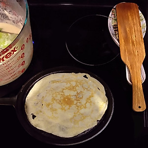 Mutochy Crepe Spreader and Spatula Kit,Professional Crepe Pan Maker Tools,Soft and Flexible to Fit Any Crepe Pan Maker,Crepes Spreader Set,Crepe Spatula Set,Crêpe Spatula,Wood Crepe Utensils (12“)