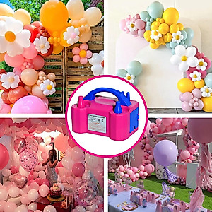 Freechase Electric Balloon Pump for Inflatables - Portable Dual Nozzle Balloon Blower Pump with Tying Tool for Garland Balloon Arch Kit Weddings, Birthday Party Decoration (110V~120V, 600W)