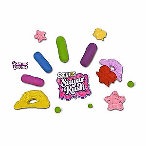 Enchanted Scented Dough & Cloud Sand Set, 2 Mold Sheet 6 Play Dough 1 Cloud Sand, Sensory Toy for Playdates and Great Gift Idea