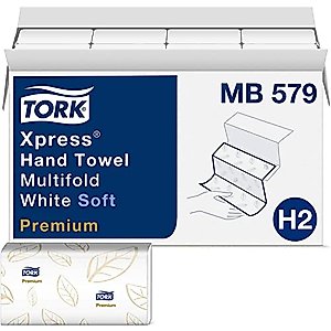 Tork Xpress Soft Multifold Hand Towel White H2, Absorbent, 16 x 135 Sheets, MB579