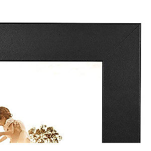 Golden State Art, 4x6 Double Picture Frame Vertical Hinged Photo Frame 2 Opening Folding Family Frames Collage, with Real Glass (4x6, Black, 1-Pack)