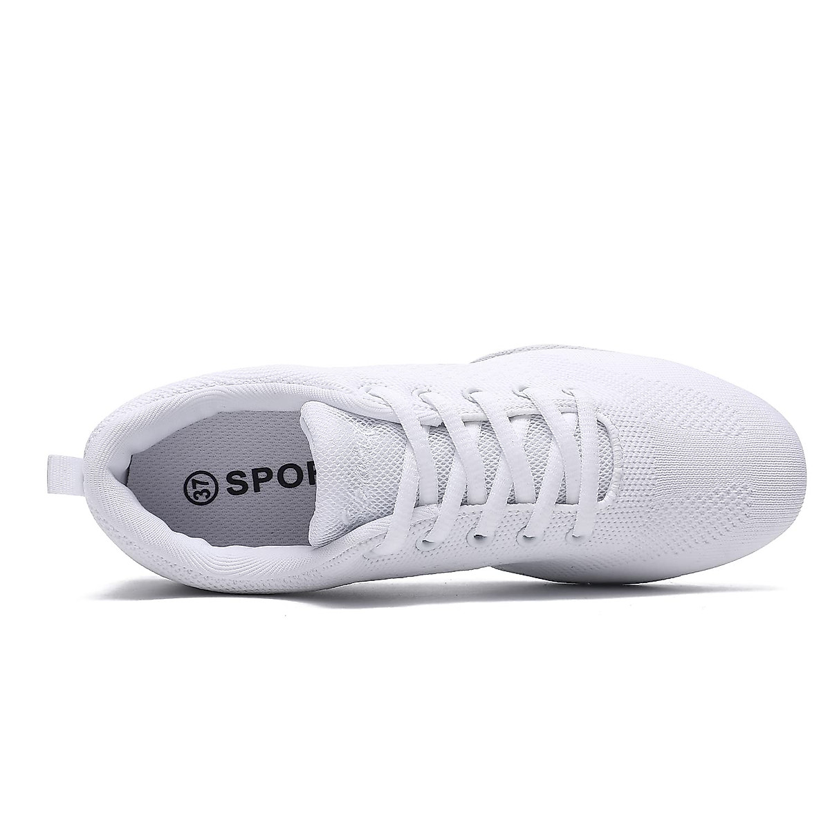 LANDHIKER White Cheer Shoes Girls Youth Cheerleading Shoes Fashion Sports Shoes Training Athletic Shoes Flats Dance Girls Size