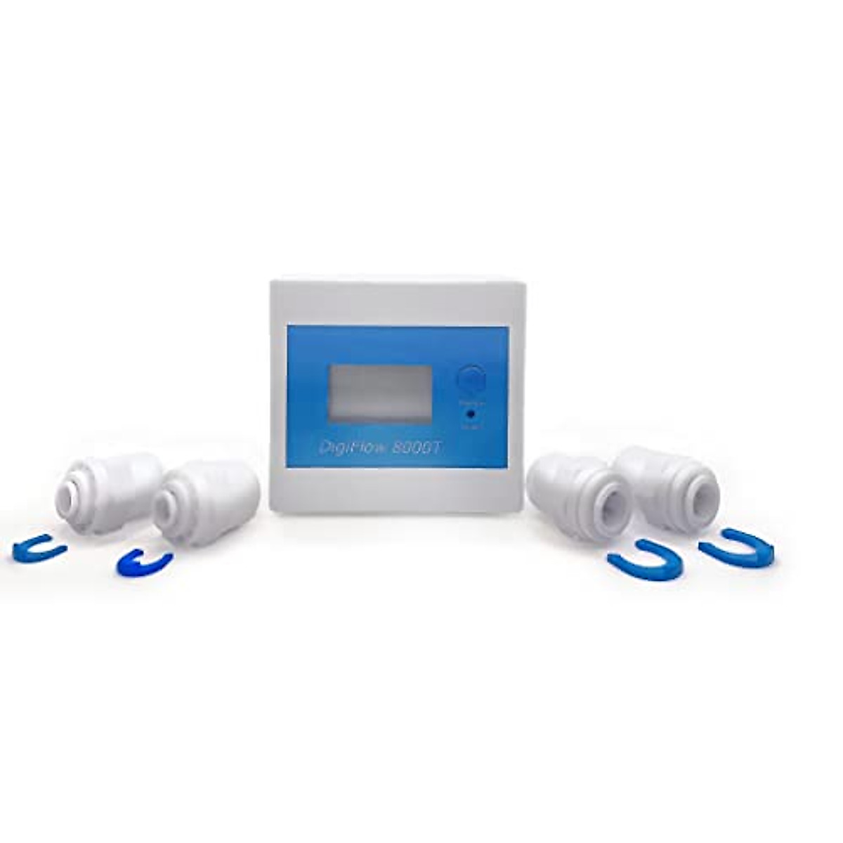 IDENTER Filter Monitor Flowmeter Digital LCD Display Water Liquid Control Flow Sensor 3/8" NPT Liter/Gallon Counting Down