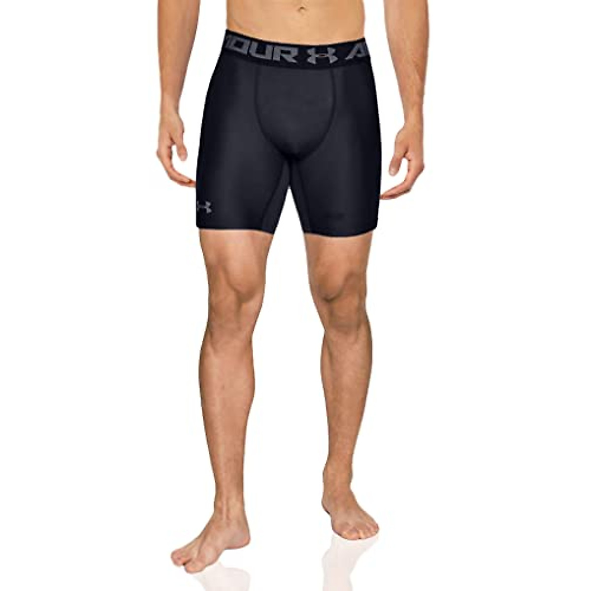 Under Armour Men's HeatGear Armour Mid Compression Shorts MD Black