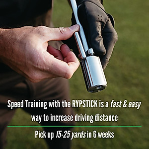 Rypstick | Golf Swing Trainer Device for Increased Distance - Golf Speed Trainer and Warmup Aid (Men's White 45”)