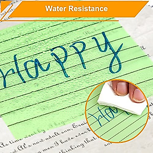 300 Sheets Lined Transparent Sticky Notes, 3x3 Inch 6 Colorful Clear See Through Translucent Self-Adhesive Post Memo Reminder Tabs with Line for Office Woman College School Students Classroom Supplies