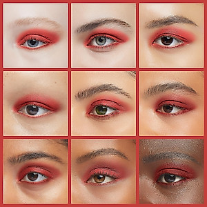 IS'MINE Single Eyeshadow Powder Palette, Matte Red, High Pigment, Longwear Eye Makeup for Day & Night