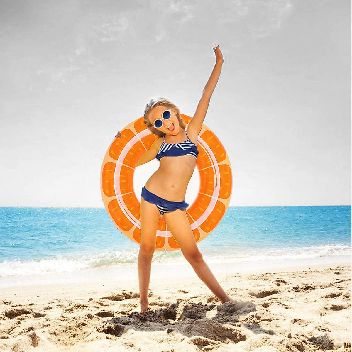 Pool Floats for Kids- Inflatable Swimming Pool Floating Rings -Summer Fun Fruit Swim Tube for Kids Pool Floaties - Summer Outdoor Beach Water Floats Party Supplies 3 Pack