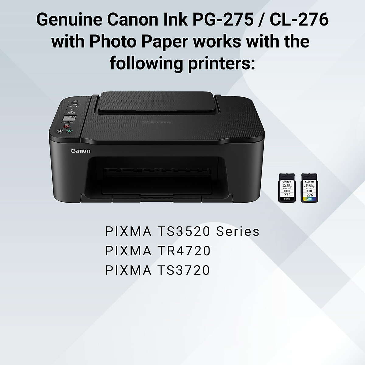 Canon PG-275/CL-276 Multi Pack, Compatible to PIXMA TS3520, TS3522 and TR4720 Printers