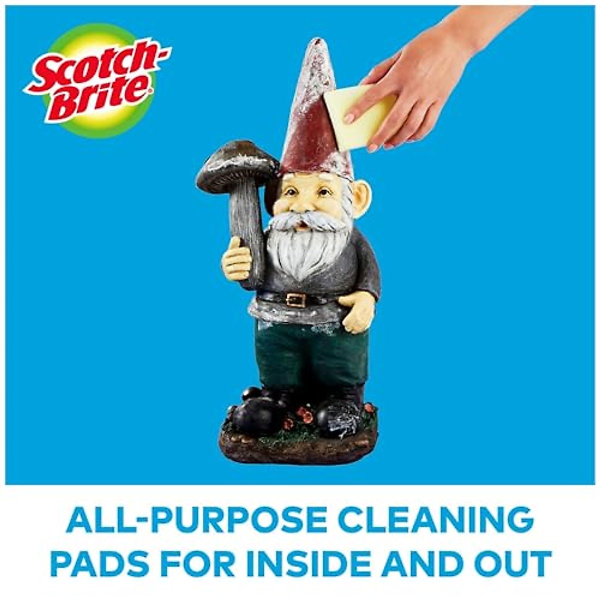 Scotch-Brite Dobie Pads, Dobie Sponge for All Purpose Cleaning of Kitchen, Bathroom, and Household, Non Scratch Dobie Cleaning Pads Safe for Non-Stick Cookware, 12 Dobie Pads
