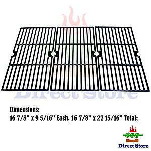 Direct Store Parts DC121 Polished Porcelain Coated Cast Iron Cooking Grid Replacement for Charbroil, Master Chef Gas Grill