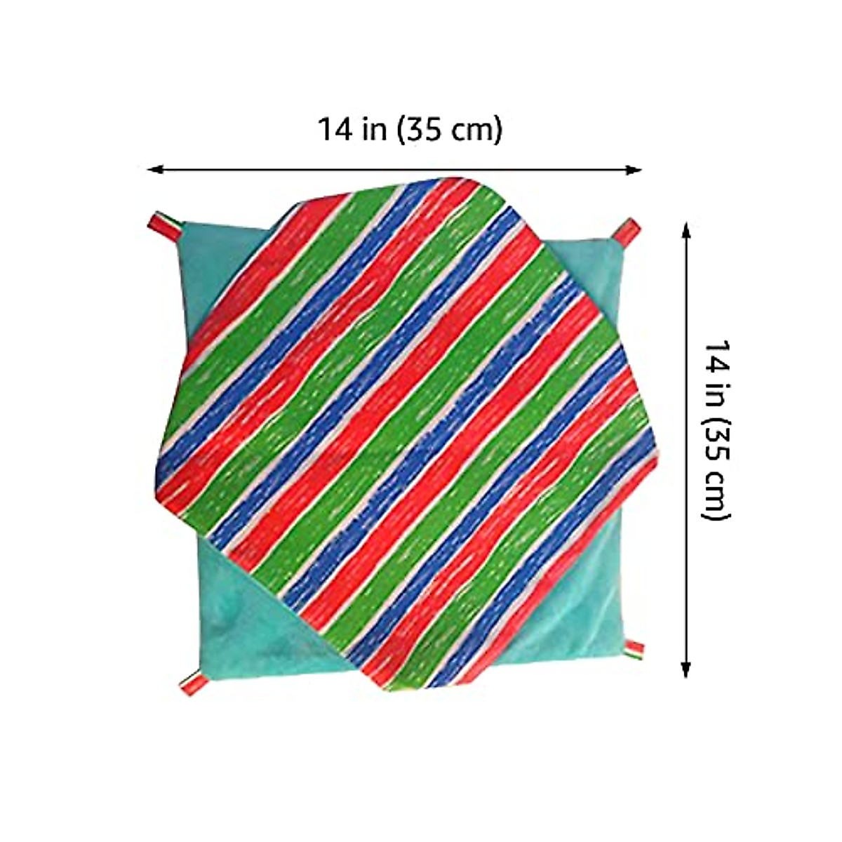 Meric Ferret Hammock, Cotton Sleeping Nest for Small Animals, Pet Cage Swinging Bed and Nap Sack, Warm Cashmere Inner Lining for Winter, Durable Canvas Mat, with Rings and Spring Hooks