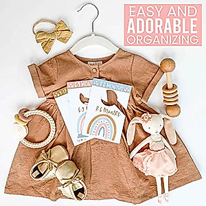 6 Baby Closet Size Dividers Baby Girl - Boho Baby Closet Dividers by Month, Baby Closet Organizer for Nursery Organization, Baby Essentials for Newborn Essentials Baby Girl, Nursery Closet Dividers