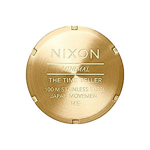 NIXON Time Teller A045 - All Gold / Gold - 100m Water Resistant Men's Analog Fashion Watch (37mm Watch Face, 19.5mm-18mm Stainless Steel Band)