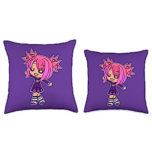 Gacha Life and Gatcha Club Apparel and Accessories Gacha Life Gatcha Club Inspired 04 Kawaii Manga Anime Chibi Throw Pillow, 16x16, Multicolor