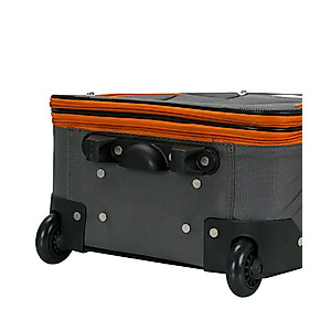 Rockland Journey Softside Upright Luggage Set, Charcoal, 4-Piece (14/19/24/28)