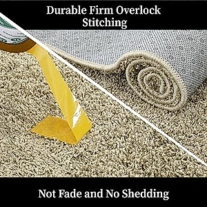 Zacoo 9x12 Area Rug Shag Rug for Living Room, Luxurious Large Shaggy Area Rug Non-Shedding Carpet Rug for Bedroom Shag Plush Rug Thick Aceent Rug Carpets for Home Decor, Taupe, 9' x 12'