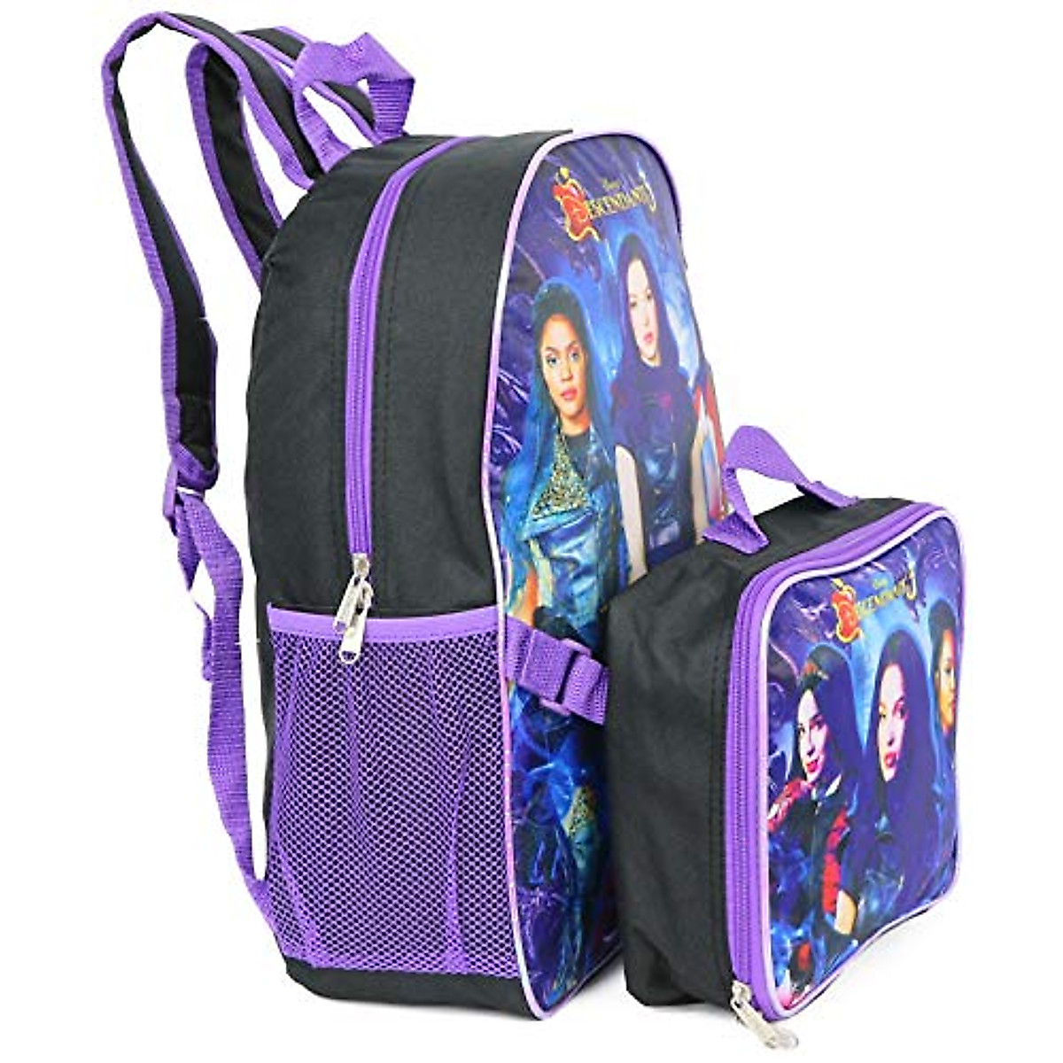 Descendants Girl's 16" Backpack W/Detachable Lunch Box