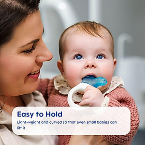 MAM Mini Cooler Teether with Clip Baby Teether, Cooling Mechanism Soothes Sore Gums, Relieves Teething Symptoms in Babies 2+ Months, 1 Pack, 2+ Months, Boy